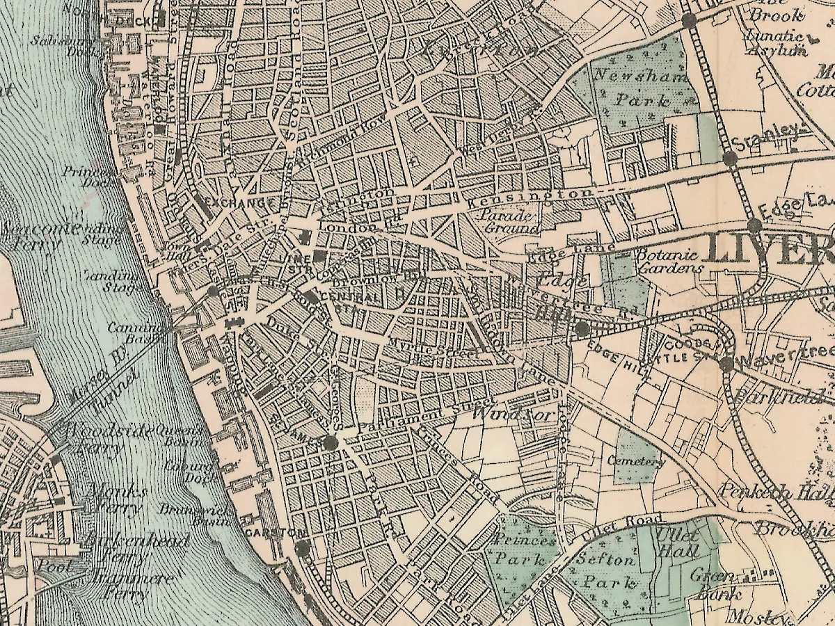 1885: Bacon's Map of Liverpool • Historic Liverpool
