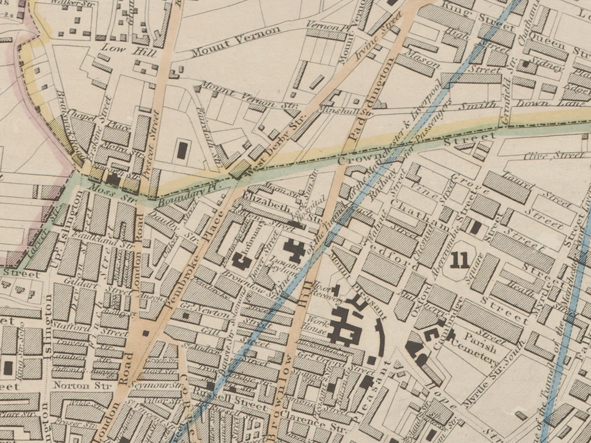 1854: Liverpool with its Parliamentary and municipal boundaries ...